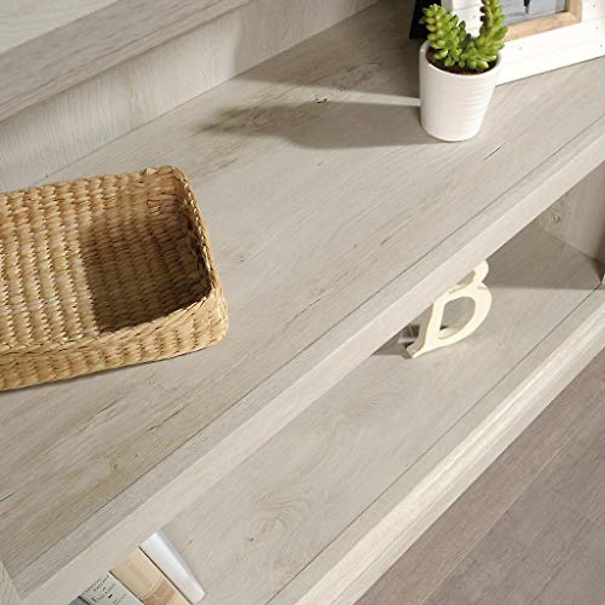 Sauder Select 2 Shelf Bookcase, L: 35.28" x W: 13.23" x H: 29.92", Chalked Chestnut finish