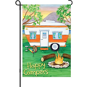 Premier 51093 Garden Premier Soft Flag, Happy Campers, 12 by 18-Inch