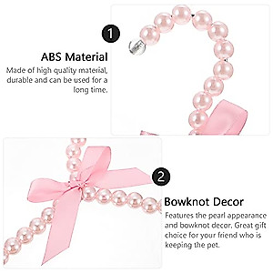 balacoo 5pcs Dog Cat Pet Clothes Hanger Pearl Beads Metal Elegant Clothes Hangers Dress Coat Hangers Closet Coat Dry Rack Storage Organizer for Children 20CM