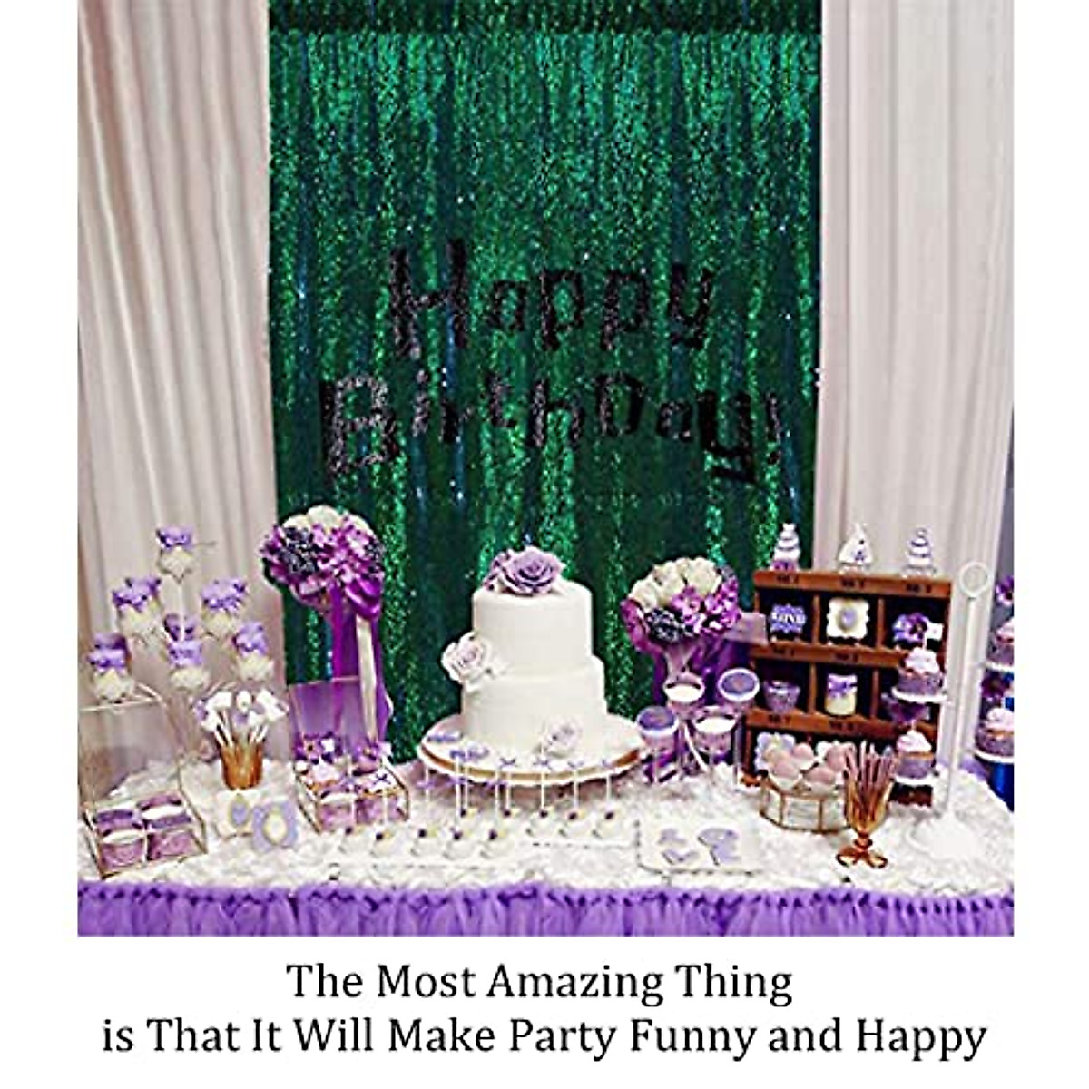 Pardecor Sequin Fabric by The Yard 1 Yard Iridescent Green to Black Mermaid Reversible Sequin Fabric Flip up Glitter Fabric Two Tone Sequin Fabric for Sewing Wedding Dress Pillow Decor