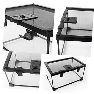 6pcs Cylinder Lock Turtle Terrarium Buckle Glass Pet Tank Latch Turtle Glass Tank Buckle Reptile Feeding Tank Buckle Reptile Tank Latch Plastic Turtle Tank Buckle Turtle Tank Latch