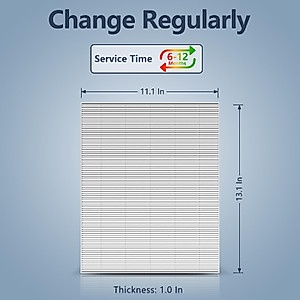 4 Pack C545 HEPA Replacement Filter S for Winix C545 Air Purifier, Replace Replacement for Winix S Filter Part 1712-0096-00 and 2522-0058-00