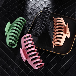 SHALAC Large Hair Claw Clips for Thick Hair 4 PCS, Strong Hold Perfect for Women, Barrettes for Long Hair, Fashion Accessories for Girls, Hair Clamps Clip 4.4 Inch Big Hair Claw for Heavy Hair