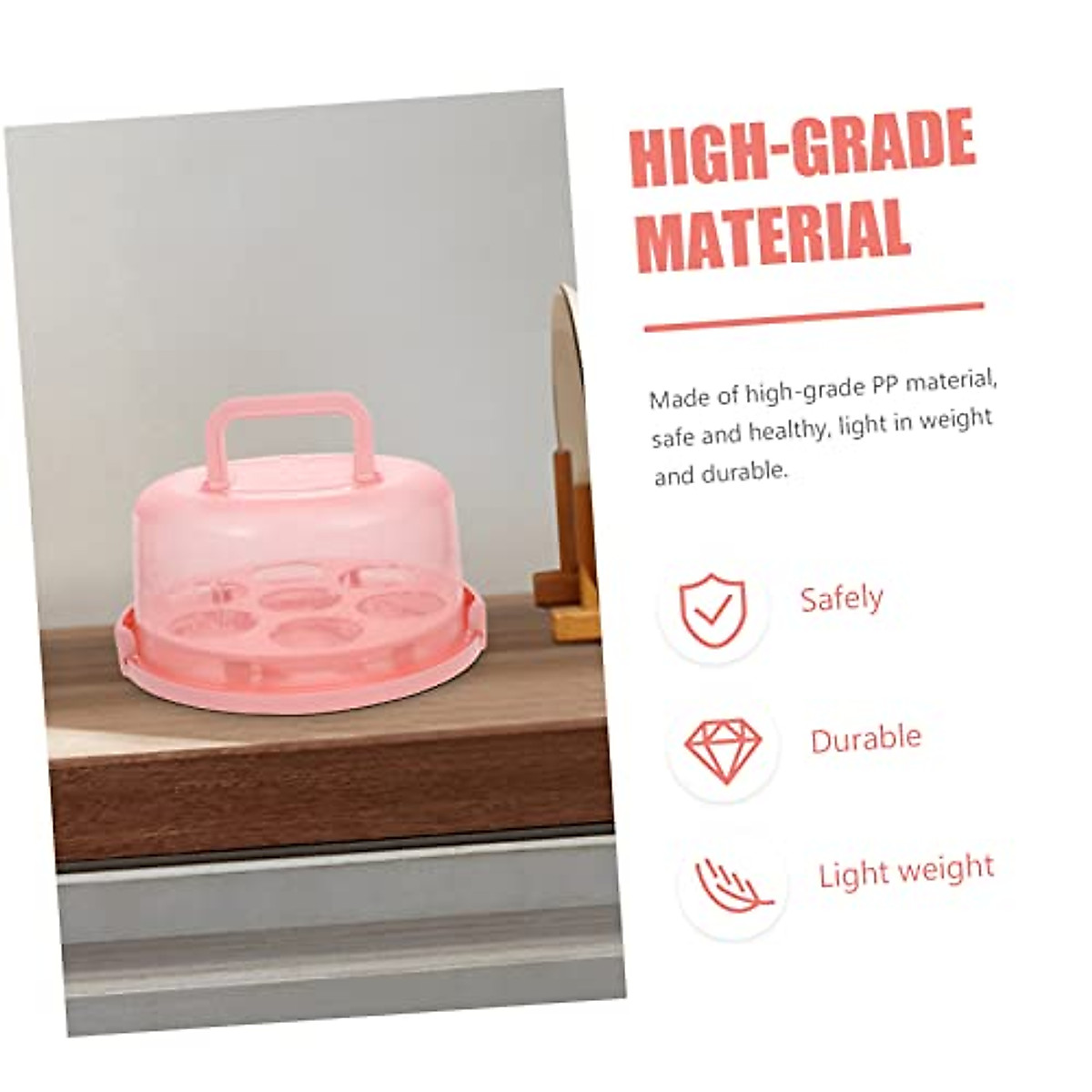 EXQUIMEUBLE portable cake box cupcake carriers cake packing holders refrigerator stand egg container cake carrier with lid and handle muffin pan Portable cupcake containers cupcake Transporter