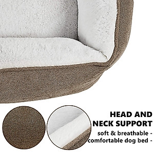 Durable Dog Bed Machine Washable Medium Dog Bed Square, Comfortable Puppy Dog Bed Medium