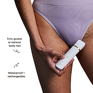 Bushbalm Bikini Trimmer - Electric Shaver Body Hair Razor for Women, Waterproof, Cordless Shaver for Sensitive Areas, Close Grooming for Bikini, Underarms, and Legs – Francesca Trimmer