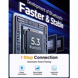 Bluetooth 5.3 FM/AUX Bluetooth Car Adapter, JOYROOM【Air Vent Installation & Bass Boost】 3 Ports PD&QC 3.0 FM Transmitter for Car, Radio Bluetooth Receiver for Car HD Calling and Enjoy Music