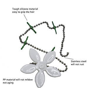 10 Package Flower Bathroom Drain Strainer Hair Catcher Bathtub Shower Drain Cover Hair Trap Hair Catcher Bathtub Drain Strainers Protectors Cover Filter Chain Hook for Kitchen and Bathroom Barthtub