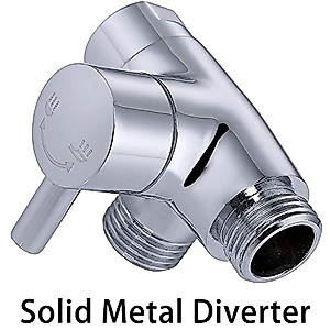 G-Promise Dog Shower Sprayer Attachment for Fast and Clean Pet Showering | Multifunctional Sprayer, Metal Diverter, 100 Inch Extra Long Hose, No Drill Hook | Dog Washing-Bathingroom (Chrome)