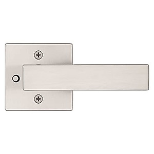 Kwikset Singapore Privacy Door Lever for Bedroom and Bathroom Doors with Microban in Satin Nickel