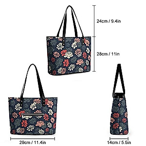 Womens Handbag Flowers Leather Tote Bag Top Handle Satchel Bags For Lady