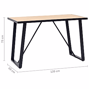 YUHI-HQYD Dining Table,Industry Offic Table,Rectangle Console Table,Kitchen Table,Computer Desk,Perfectly in a Living Room,Den,Office Room, and Family Room, Oak 47.2"x23.6"x29.5"