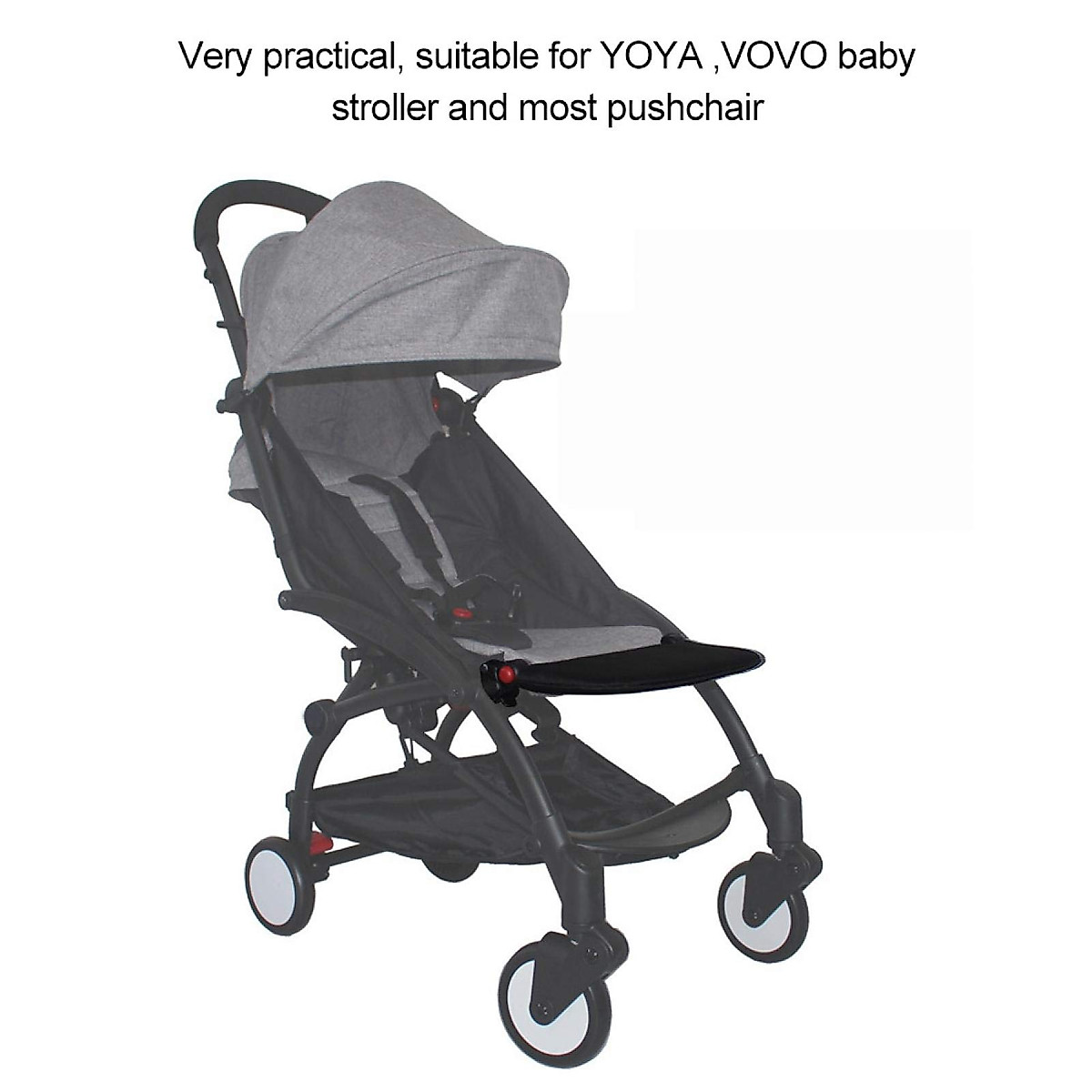 Stroller Footrest, Breathable Baby Stroller Extension for Yoya/VOVO for Strollers(Black)