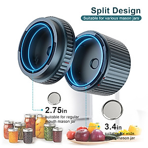 UNERVER M12 Auto Stop Electric Mason Jar Vacuum Sealer - 2024 Upgrade Smart Jar Vacuum Sealer for Mason Jars with Wide and Regular Mouth Canning Jar Lids Portable Mason Jar Sealer Machine Kit