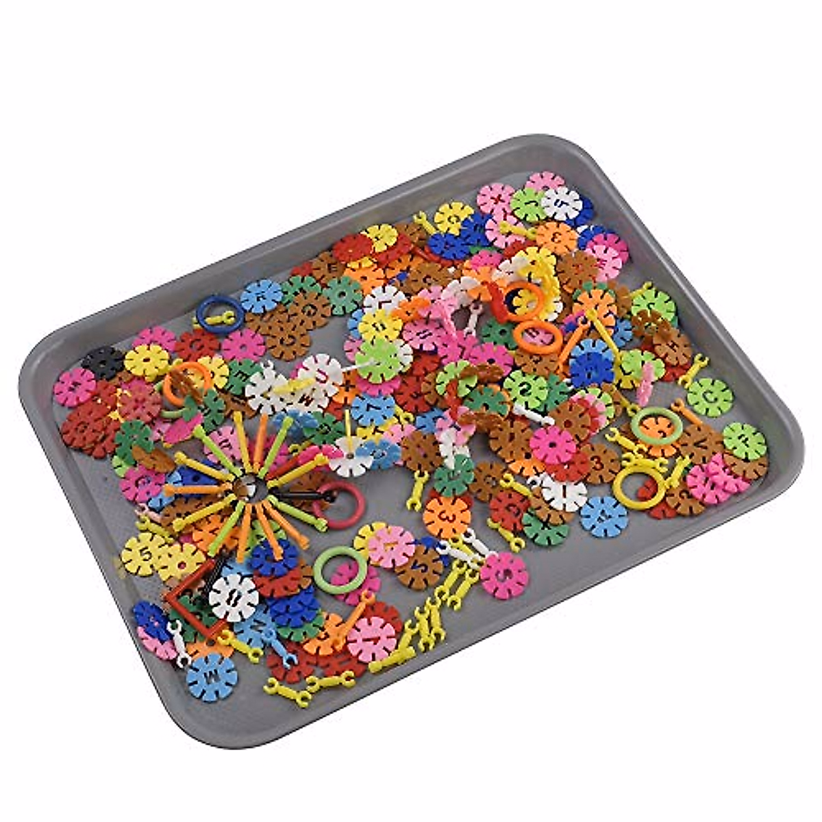 Joyeen Plastic Fast Food Serving Tray, 6 Pack Restaurant Trays, Grey