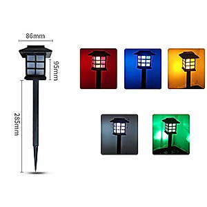 NEWOTE Outdoor Solar Pathway Lights Waterproof 2-Packs Outside LED Decorative Lights Landscape Lighting for Yard Patio Driveway Garden (RGB)