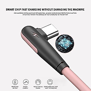 BGNTBUK Phones Chargers Android USB C Cable Right Angle 90° Elbow USB A to C Liquid Silicone Fast Charging Cable Usb3 A to B