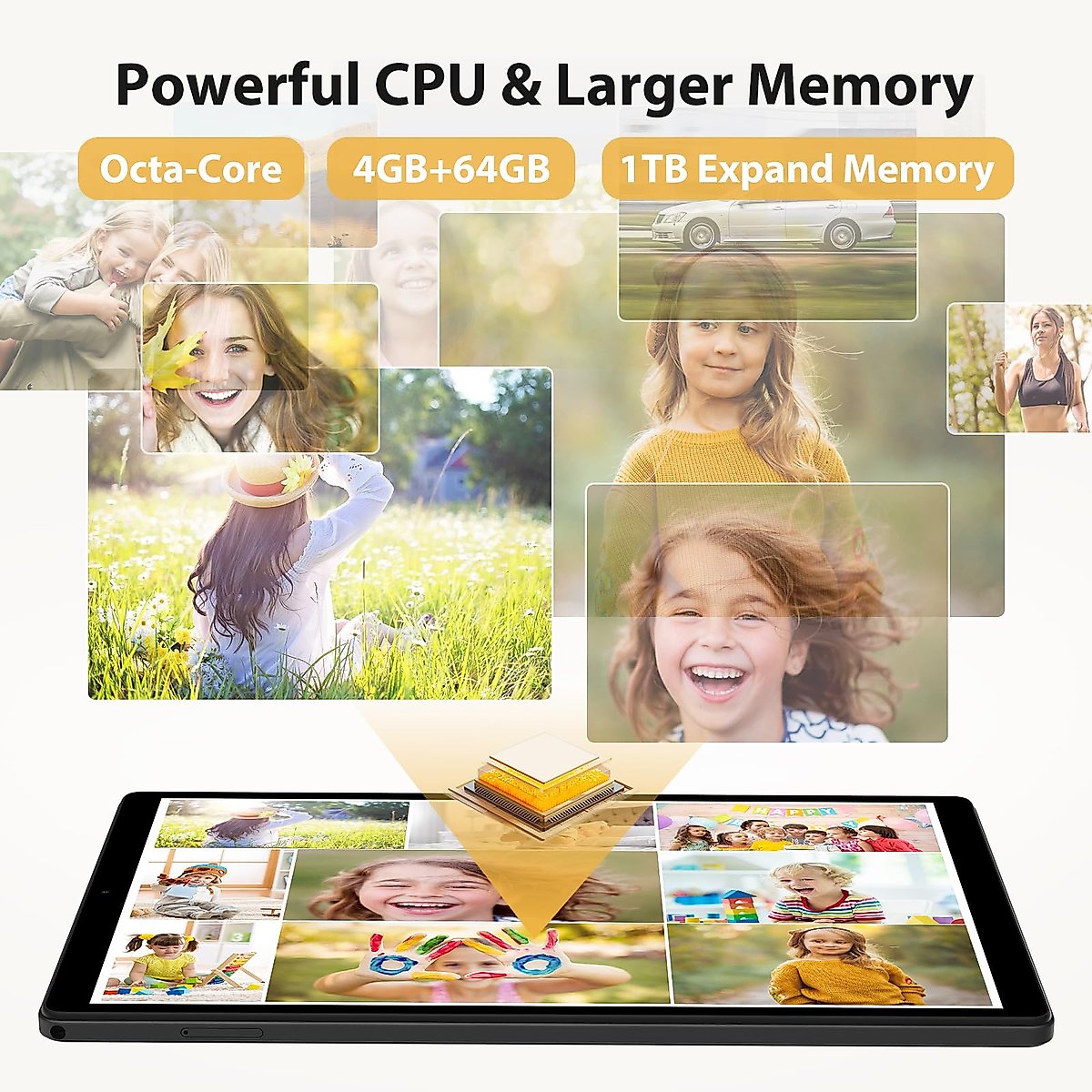 TOSCiDO Tablet 10.1 inch 2 in 1 Android Tablets 1080P FHD in-Cell LCD Screen, 4GB+64GB Expand to 1TB, Octa-Core CPU, 1920 * 1200 Resolution,8MP&13MP Camera|Wi-Fi| GPS| Keyboard| Mouse-Black