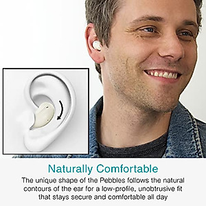 MEE audio Pebbles True Wireless Earbuds - Bluetooth 5.3 Low Profile in Ear Lightweight Headphones with Headset Microphone & Call Noise Reduction for Gym/Workouts/Sports and Gaming, Sandstone