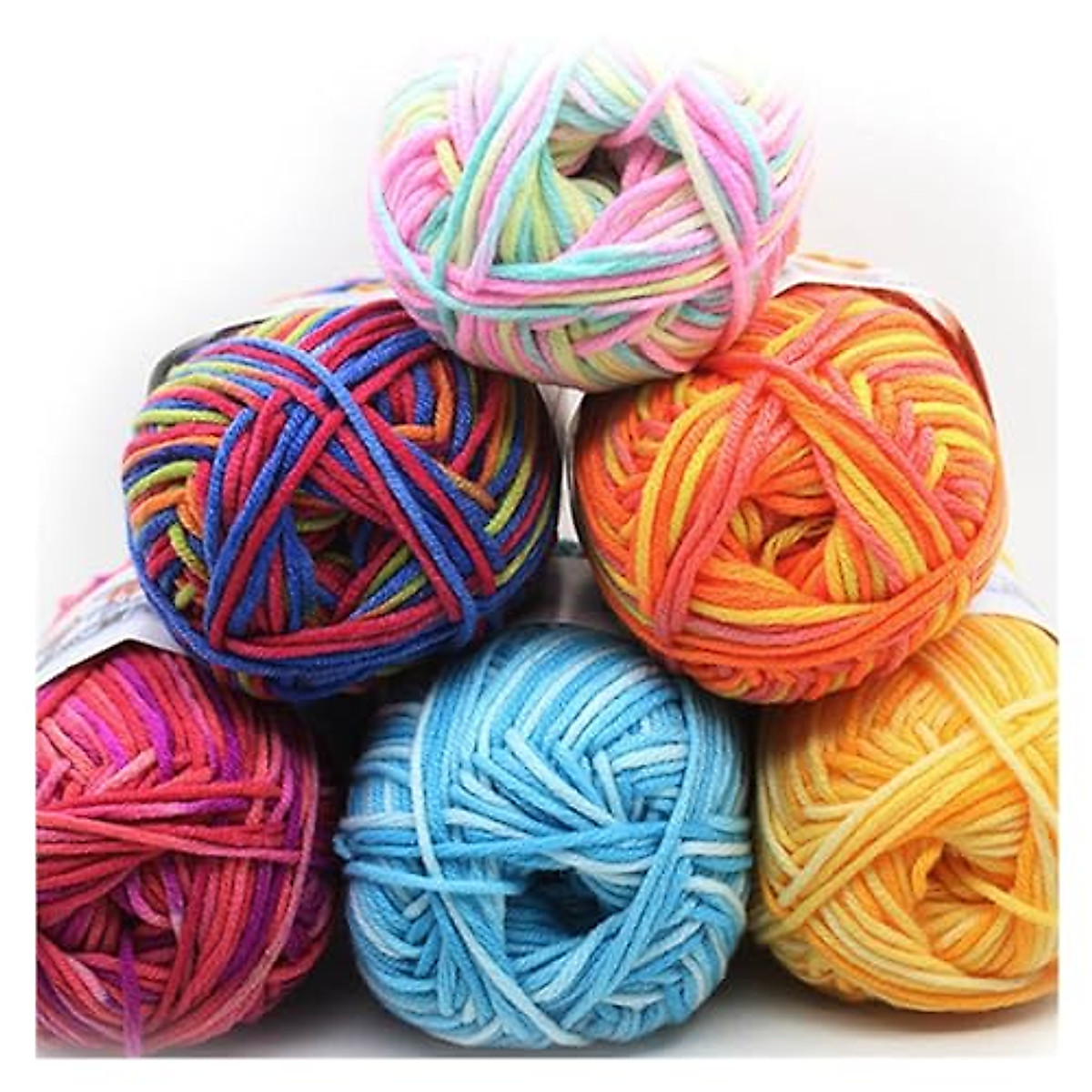10pc/50g/ball Soft Yarn Hand Knitting Crochet Woolen Worsted #5 Section-Dyeing Middle-Thick Milk Cotton Yarns (Color : 16)