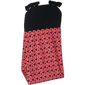 One Grace Place Sassy Shaylee Diaper Stacker, Black and Pink