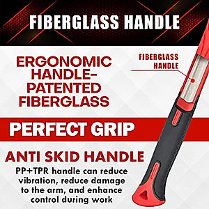 YIYITOOLS 3 Pcs Hammer Set,16oz Rubber Mallet,16oz Claw Hammer and 40mm Double Faced Soft Hammer With Shock Reduction Grip Fit for Indoor and Outdoor Furniture Decoration