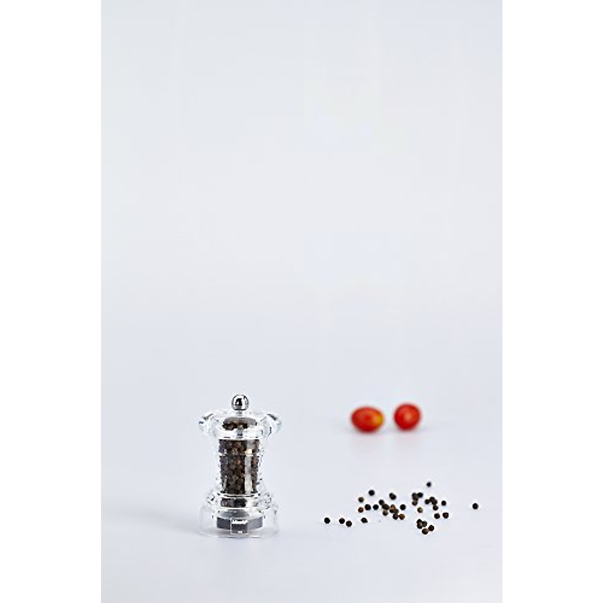Bisetti Perugia 3.94 Inch Acrylic Pepper Mill With Adjustable Grinder