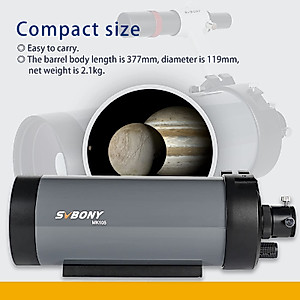 SVBONY MK105 Telescope, 105mm Aperture Maksutov Cassegrain OTA, Dielectric Coatings Catadioptric Telescope, for Planetary Visual and Photography with 160mm Dovetail Plate