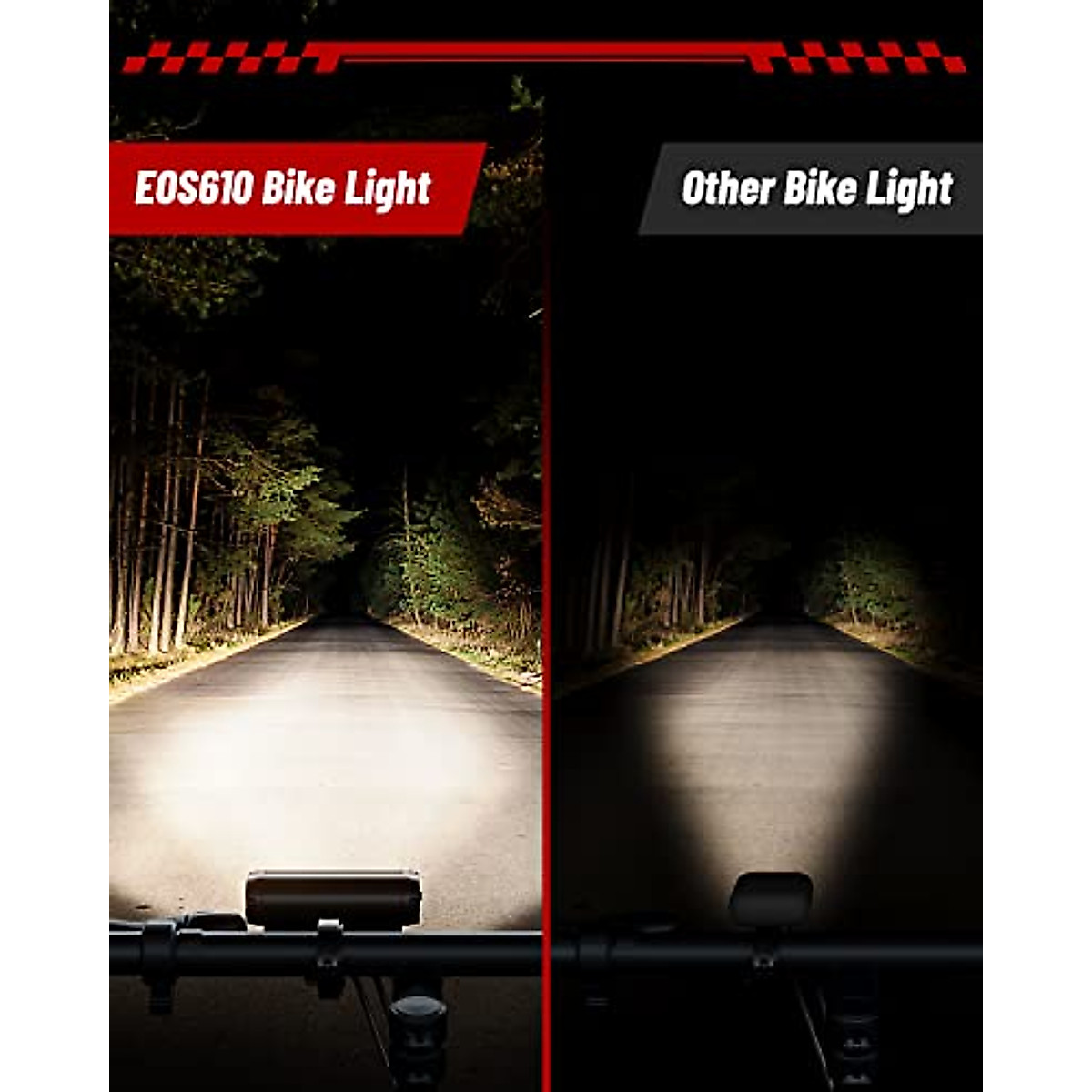 POSUGEAR Bike Lights Accessories for Night Riding, Rechargeable Bicycle Light Front and Back, LED Headlight Tail Rear light Reflectors for Adults Kids Road Mountain Electric Ebike BMX MTB Mini Cycling
