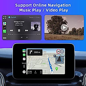 Velany Store Wireless Carplay AI Box, Carplay Adapter, Andriod Auto Suitable for Any car Model, 2G+32G, GPS Navigation, Bluetooth 5.0,FM, Music, Video,Fast Connection