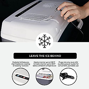 Igloo Thermoelectric Iceless 28-40 Qt Electric Plug-in 12V Coolers, 28 Qt Hot/Cold Grey