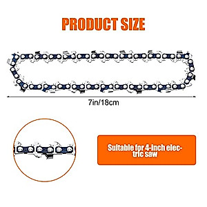 Mini Chainsaw Blade Chain Replacement: 6 Pack Saw Chain 4-Inch 1/4" Protable Handheld Chain Saw Replacement Guide Saw Chain For Wood Branch Cutting
