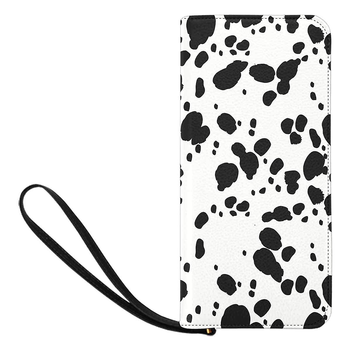 InterestPrint Women's Animal Print Texture Skins Dalmatians Credit Card Wallet Clutch Purse, Huge Storage Capacity