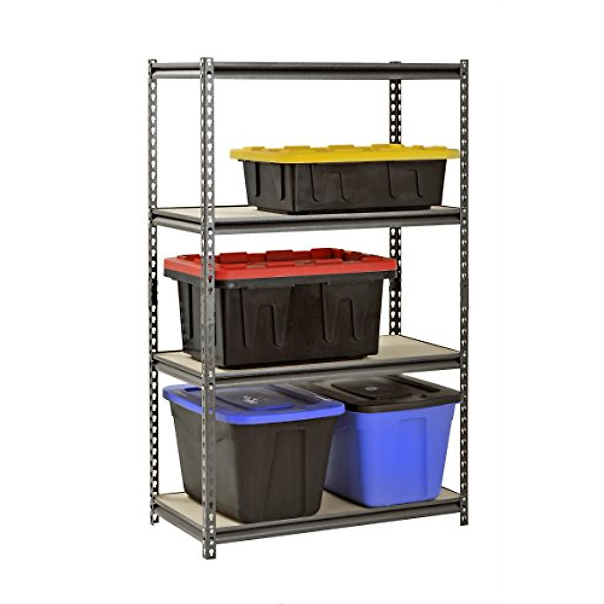 Muscle Rack UR361860PB4P-SV Silver Vein Steel Storage Rack, 4 Adjustable Shelves, 3200 lb. Capacity, 60" Height x 36" Width x 18" Depth