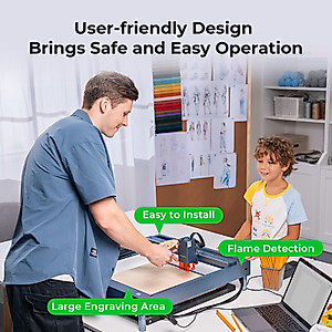 xTool D1 Pro Laser Engraver with RA2 Pro, 20W Output Laser Cutter DIY Laser Engraving Machine, 120W Laser Cutter and Engraver Machine, Laser Engraver for Wood and Metal, Craft Paper, Acrylic, Leather