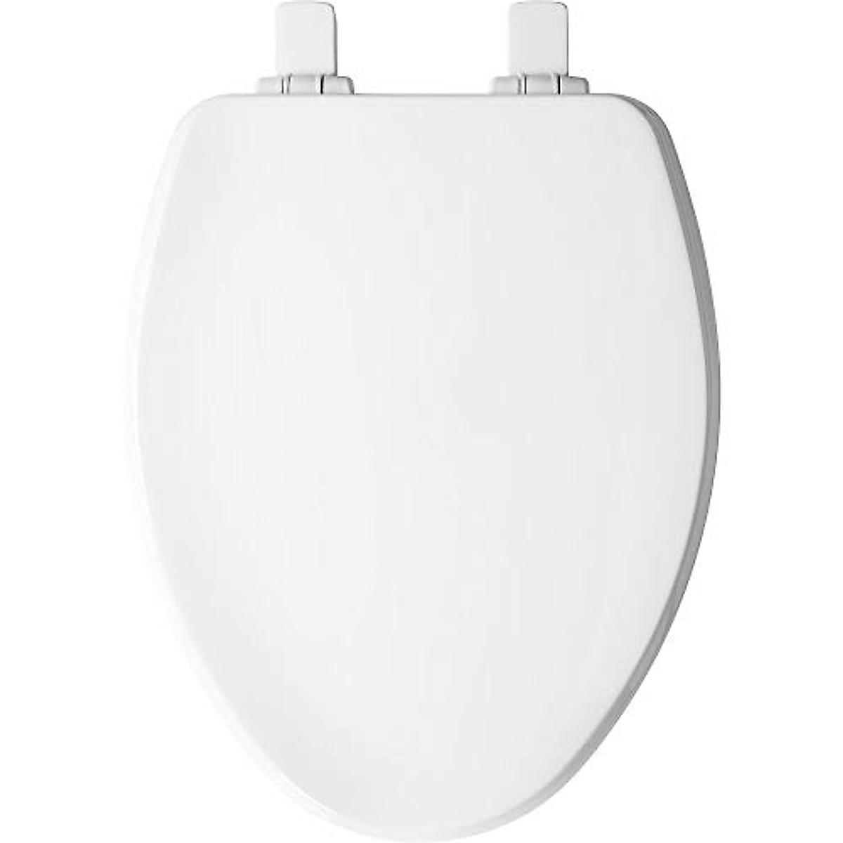 BEMIS 1600E4 000 Ashland Toilet Seat with Slow Close, Never Loosens and Provide the Perfect Fit, ELONGATED, Enameled Wood, White