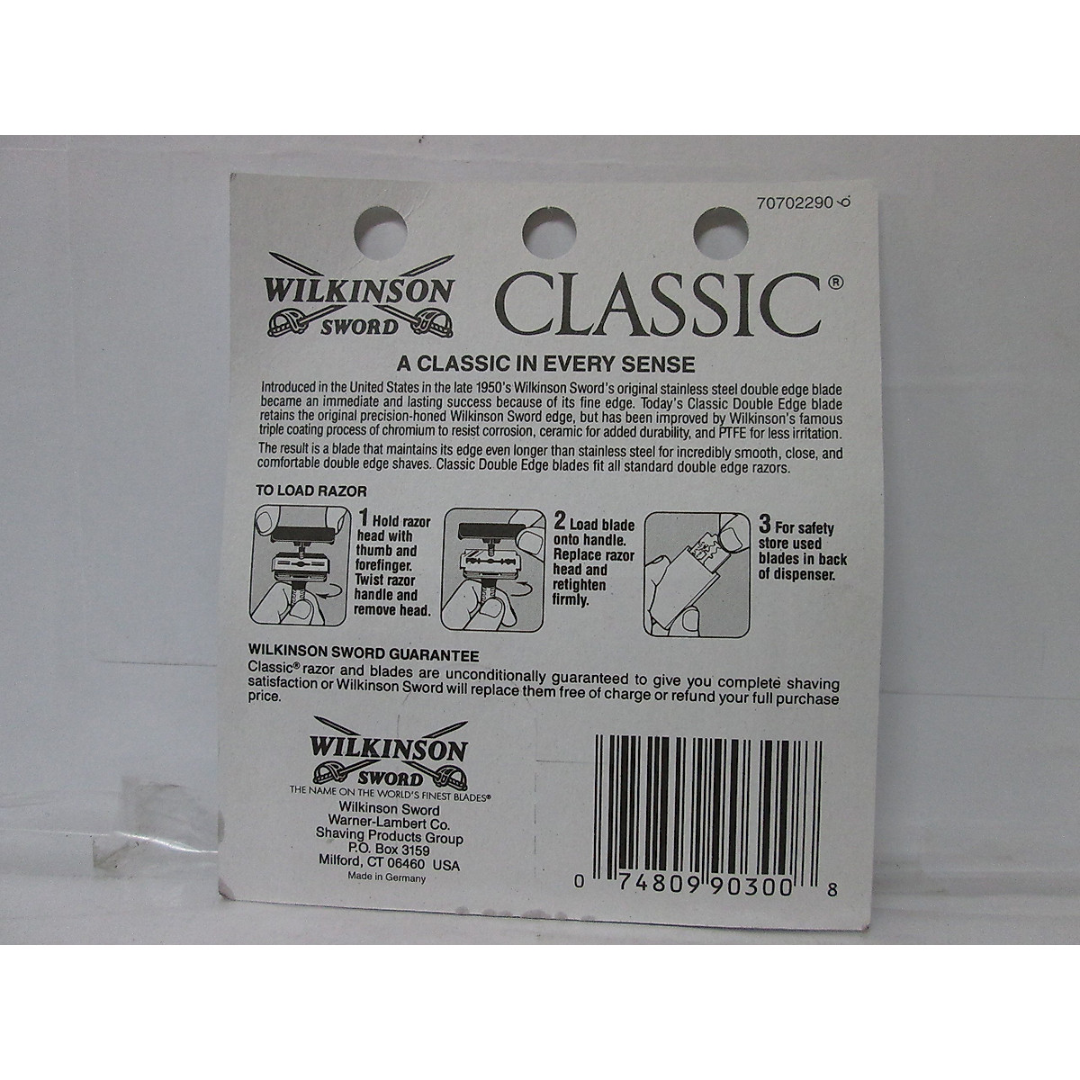 Wilkinson Sword Double Edge single Razor Cartridge, 20 blades