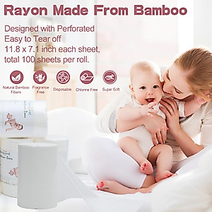 Babygoal Baby Cloth Diaper Liners 2 Pack, Rayon from Bamboo Liners for Cloth Diaper Nappy (200 Sheets) 2BBT01