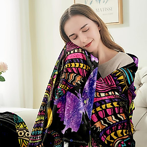 Vencede Elephant Blanket Adult Elephant Throw Blankets for Women Elephant Gifts for Women Girls Baby Kids Soft Elephant Blankets Fuzzy Elephant Blanket Used for Sofa, Couch Chair, Bed（50"x60"）