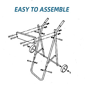 Outboard Boat Motor Stand, Engine Carrier Cart Dolly for Storage 2 - 40HP 165LBS Capacity for Yamaha Mercury Hidea