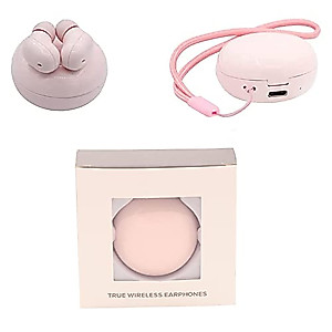 Masterbond Portable Wireless Earbuds Pink,Invisible in Ear Cordless Earpiece with Charging Case,Kids Ear Pods Wireless Earbuds for Girls Teens Bluet00th 5.1 Long Playtime Cute Design(Pink)