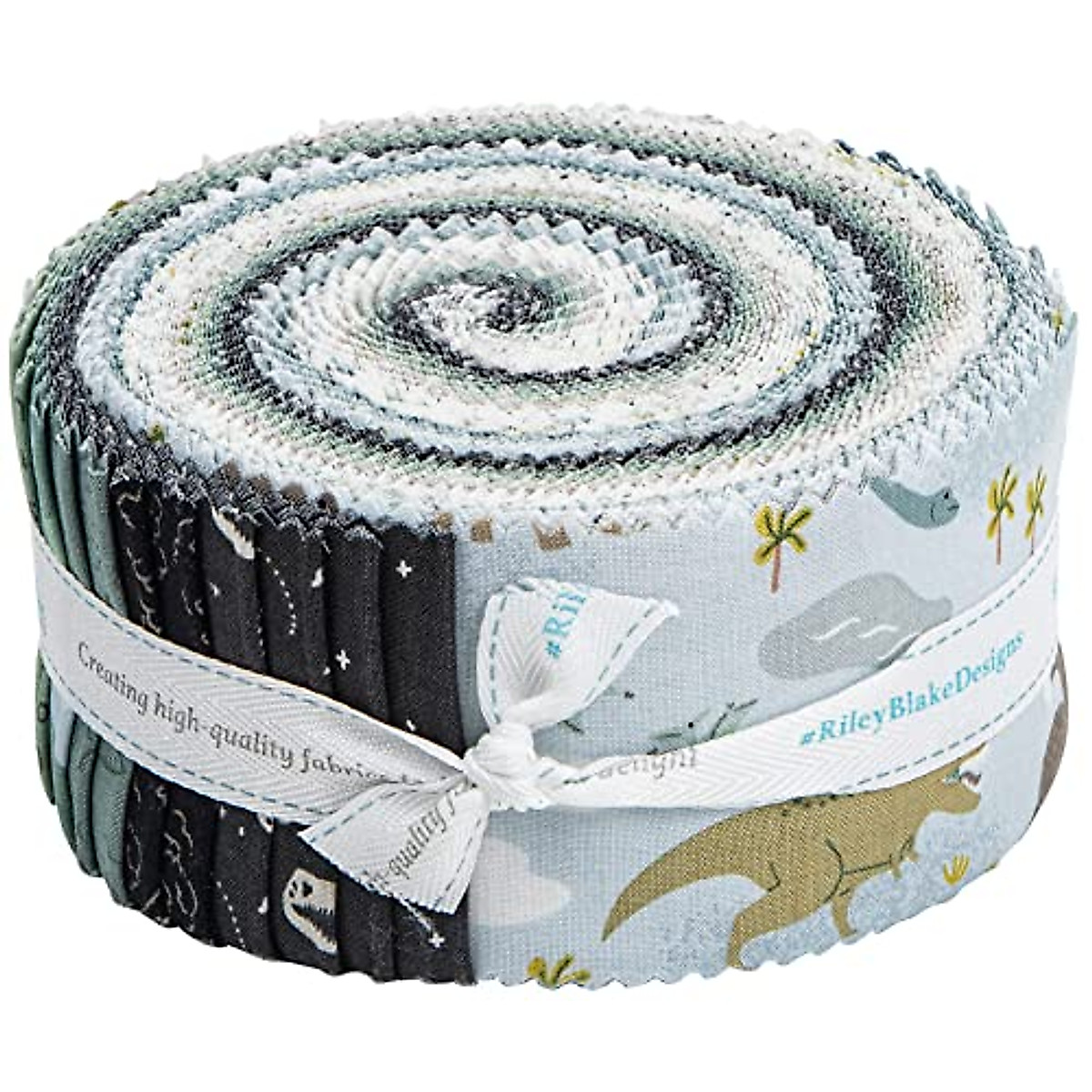 Citrus & Mint Designs Roar Rolie Polie 40 2.5-inch Strips Jelly Roll Riley Blake Designs RP-12460-40