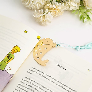 60 Pcs Blue Whale Bookmarks for Baby Shower Favors Mermaid Theme Party Gift Souvenirs for Gueststs (Blue Whale)