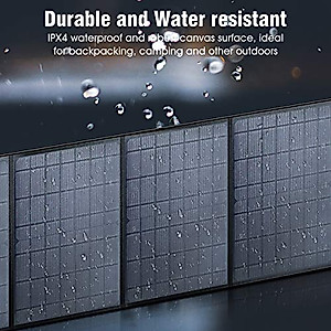 40W Foldable Solar Panel with USB QC 3.0, 12-15V DC Output, Portable Solar Charger with Fast Charge Technology for Power Bank, iPhone, iPad, Samsung and Outdoor Camping