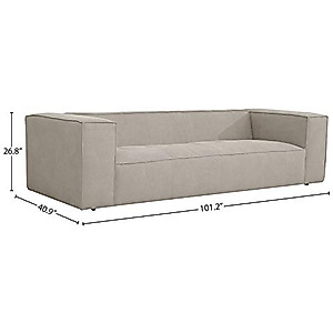Amazon Brand – Rivet Thomas Modern Upholstered Sofa Couch, 101.2"W, Grey
