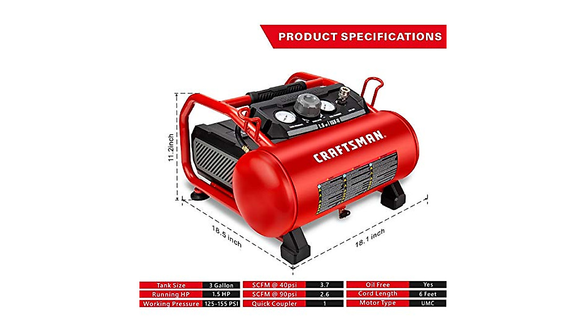 Craftsman 3 Gallon Air Compressor - Portable & Powerful