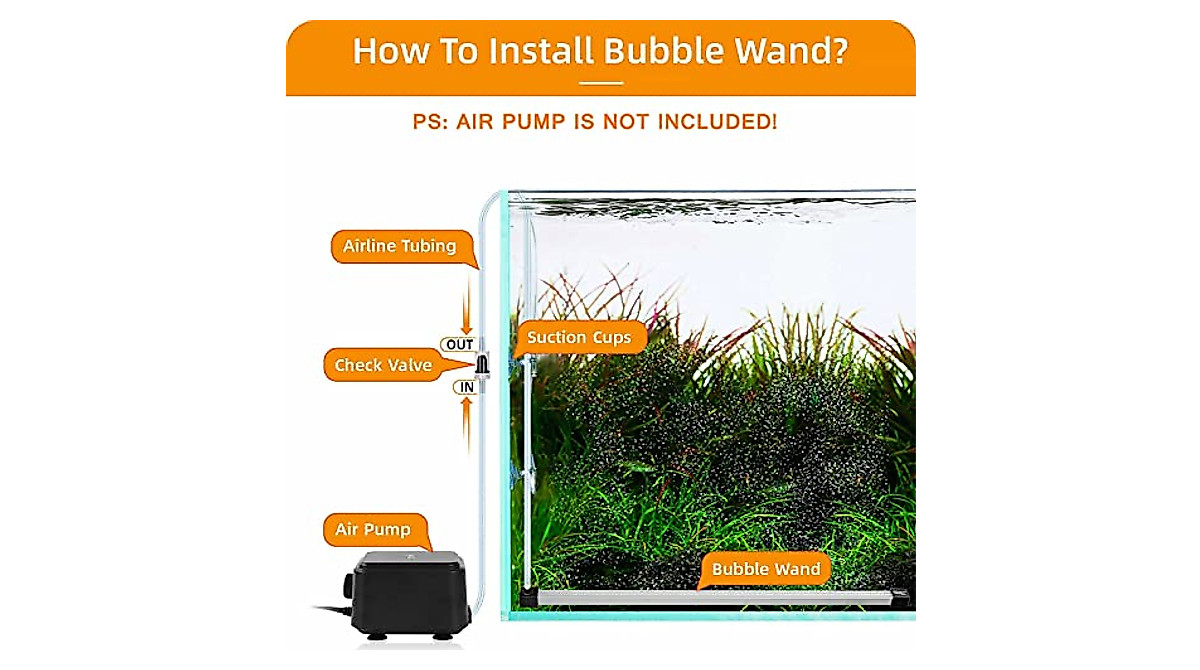 Hygger Bubble Curtain Wall Aquarium Air Stone Kit
