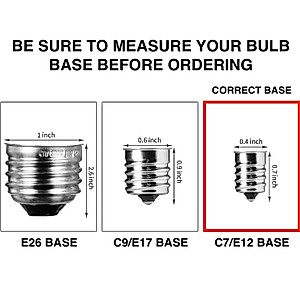 25 Pack Clear G40 Globe Light Bulbs for Patio String Lights Fits E12 and C7 Base 5 Watt 1.5 Inch Dimmable Light Bulbs G40 Replacement Bulbs for Patio Lights
