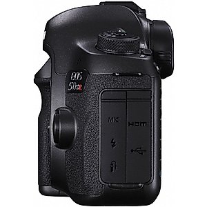 Canon EOS 5DS R DSLR Camera (Body Only) (0582C002) + 64GB Memory Card + Card Reader + Case + Flex Tripod + Hand Strap + Cap Keeper + Memory Wallet + Cleaning Kit (Renewed)