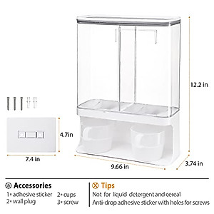 Conworld Laundry Scent Boosters Dispenser, Laundry Detergent Dispenser, Wall-Mounted Scent Booster Beads Dispenser for Laundry Room Organization, Suitable for Laundry Beads, Washing Powder